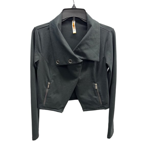 Lucy | Jackets & Coats | Lucy Snap Front Funnel Neck Sweatshirt Jacket ...